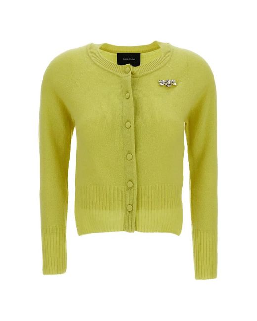 Simone Rocha Crystal-Detail Cardigan in Green | Lyst UK