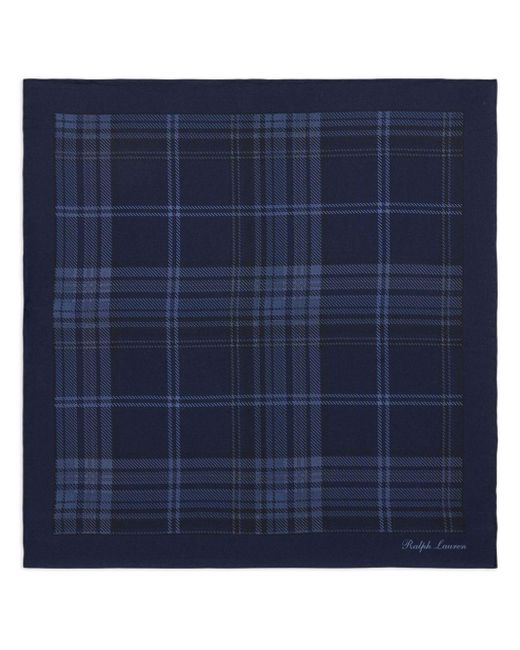 Ralph Lauren Plaid Pocket Square in Blue for Men | Lyst UK