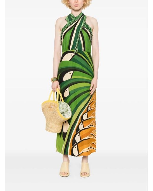 FARM Rio Toucan Tree Maxi Dress in Green | Lyst