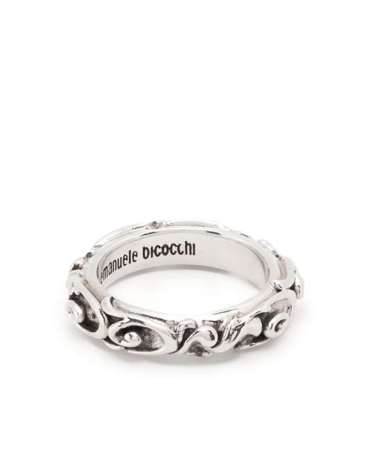 Emanuele Bicocchi Arabesque Band Ring in White | Lyst