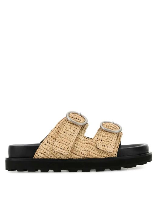 Jil Sander Crochet Slides in White | Lyst