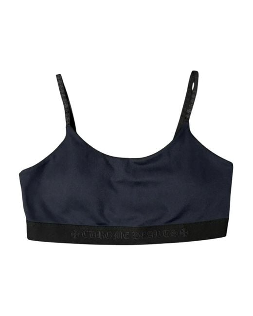 Chrome Hearts Logo Yoga Sports Bra in Blue | Lyst UK
