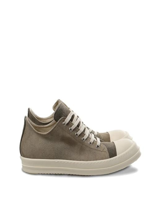 Rick Owens Canvas Toe-Cap Sneakers in Natural | Lyst UK