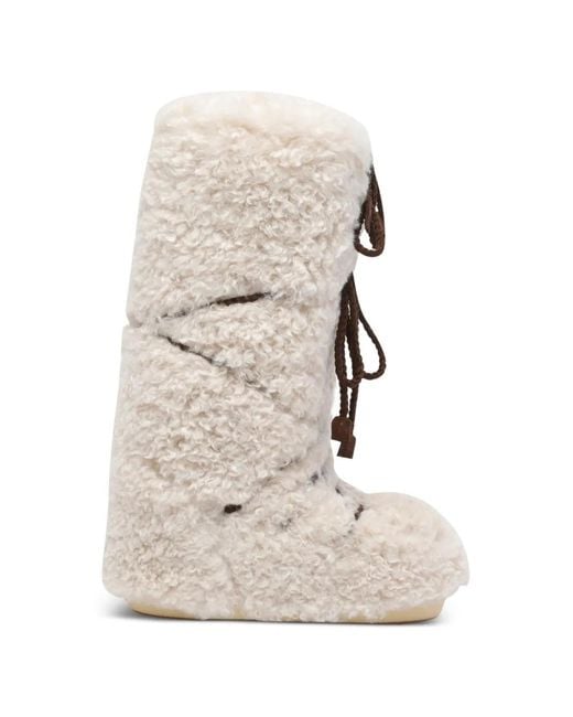 Moon Boot Icon Lace-Up Snow Boots in White | Lyst UK