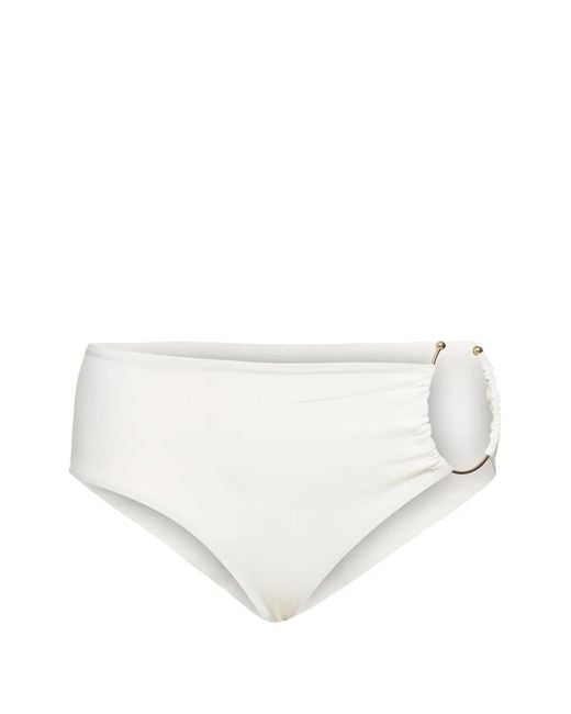 Christopher Esber Gathered Bikini Bottom in White | Lyst UK