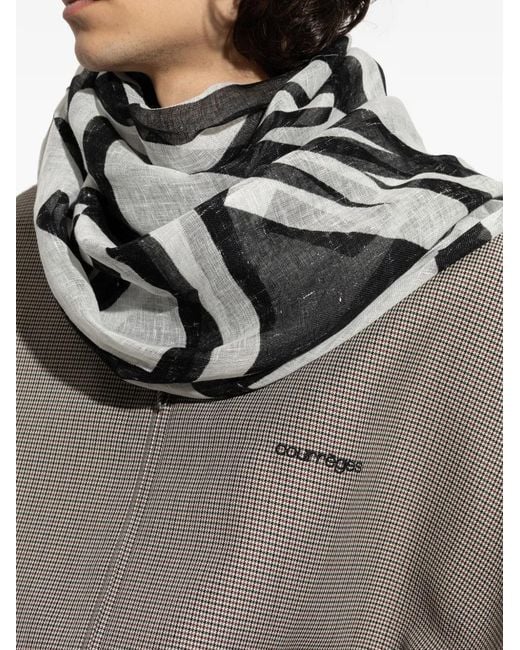 Moschino Logo-Print Scarf in Black | Lyst UK