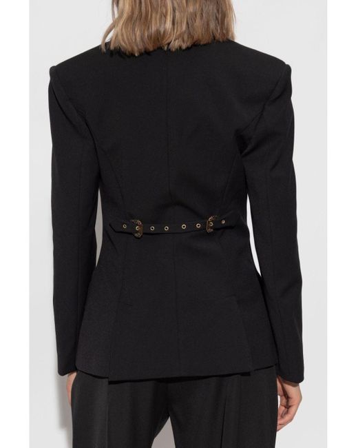 Versace Baroque-Buckle Blazer in Black | Lyst