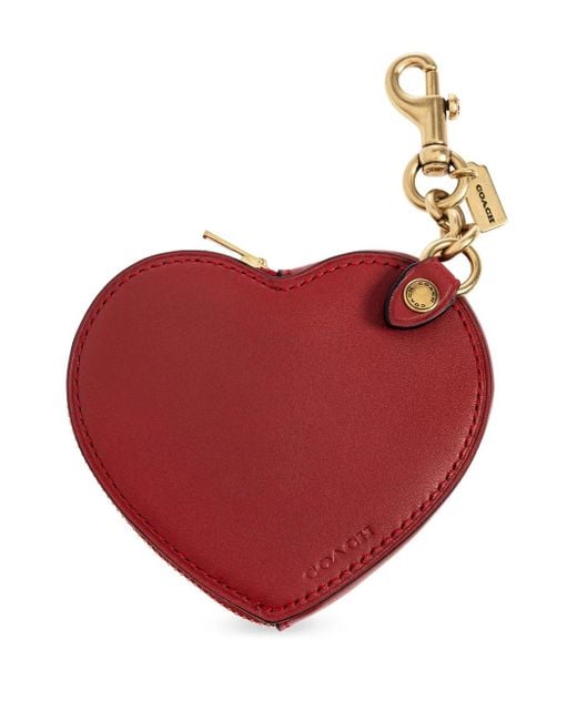 COACH Heart Wallet in Red | Lyst