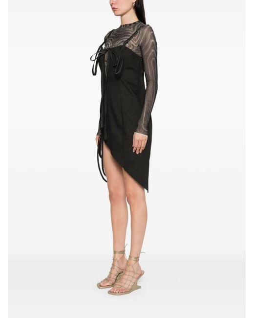 Elena Velez Keyhole Corset Mini Dress in Black | Lyst