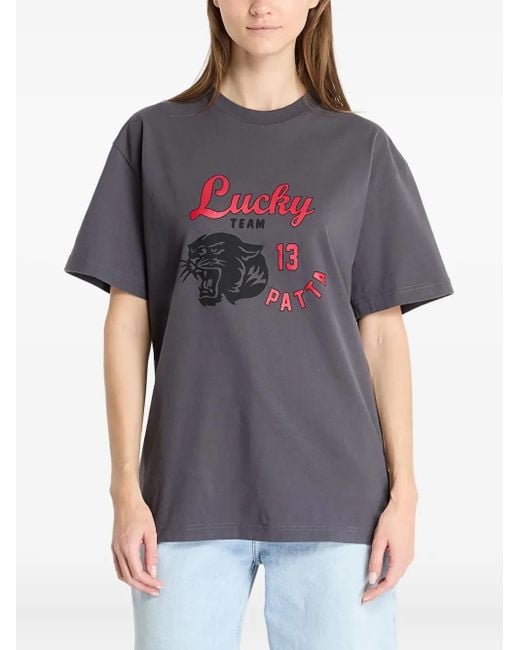 PATTA Graphic Lucky Team T-Shirt in Grey | Lyst UK
