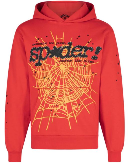 Sp5der P*Nk V2 Hoodie in Red for Men | Lyst