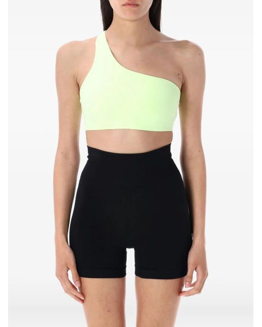 Nike One-Shoulder Cropped Top in Green | Lyst