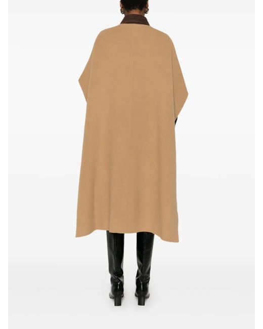 MICHAEL Michael Kors Chain Detail Coat in Natural | Lyst UK