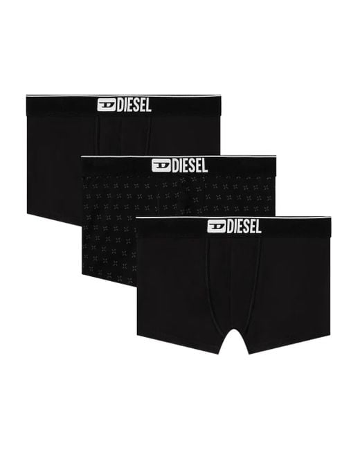 DIESEL Damien-D Boxer (Pack Of Three) in Black for Men | Lyst UK