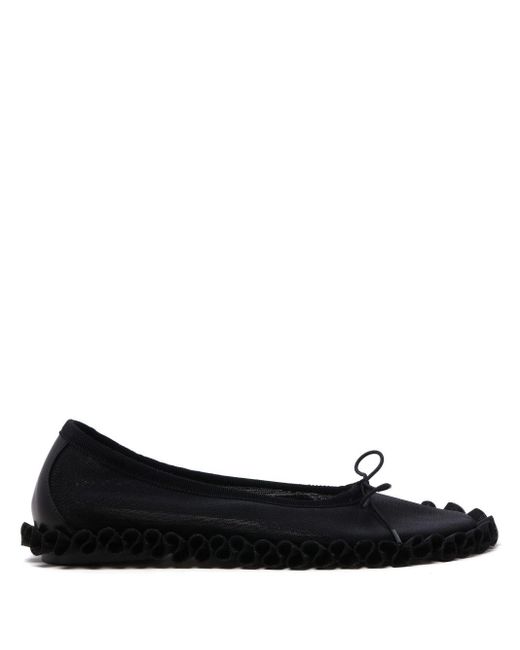 Simone Rocha Ruffled-Detail Ballet Flats in Black | Lyst