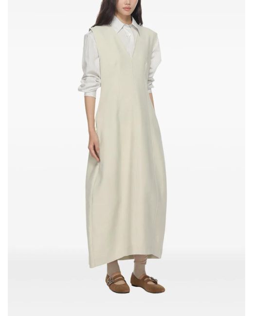 Studio Nicholson Sculpted Sleeveless Maxi Dress in Natural | Lyst