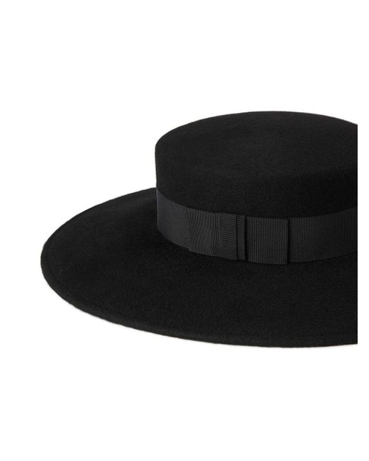 Nina Ricci Felt Wool Hat in Black | Lyst