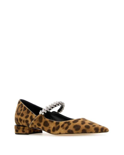 Jimmy Choo Bing Ballerina Shoes in Brown | Lyst