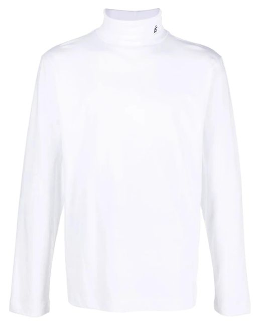 Etudes Studio Logo-Embroidered Roll Neck Sweater in White for Men | Lyst UK