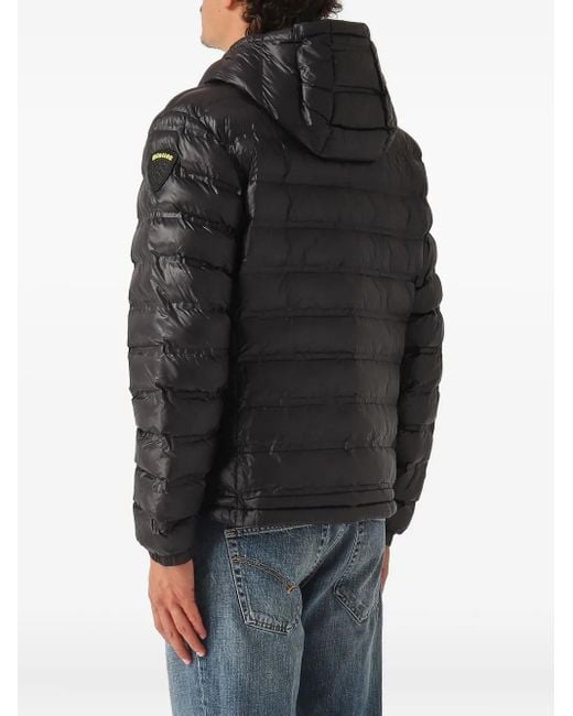 Blauer Charles Hooded Padded Jacket in Black for Men | Lyst UK