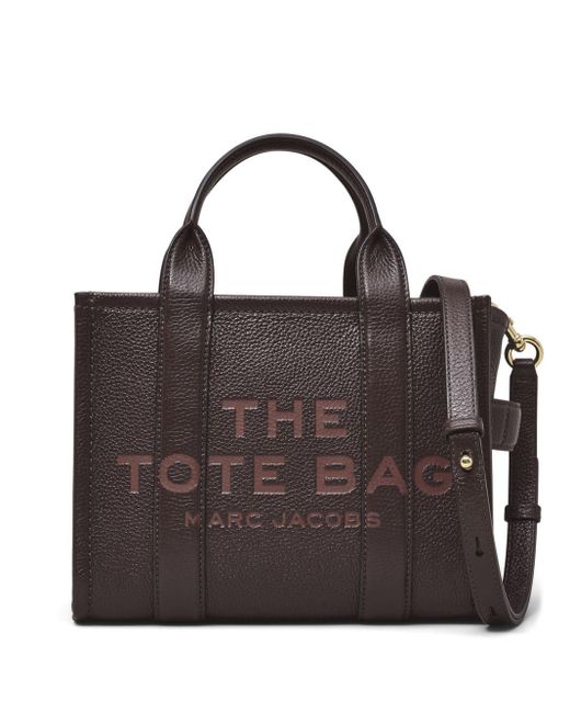 Marc Jacobs The Leather Small Tote Bag in Brown | Lyst