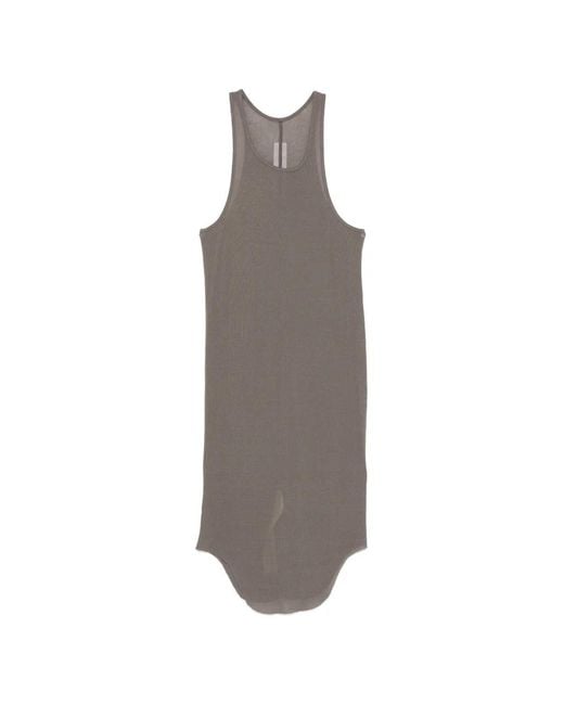 Rick Owens Ribbed Tank in Grey for Men | Lyst UK