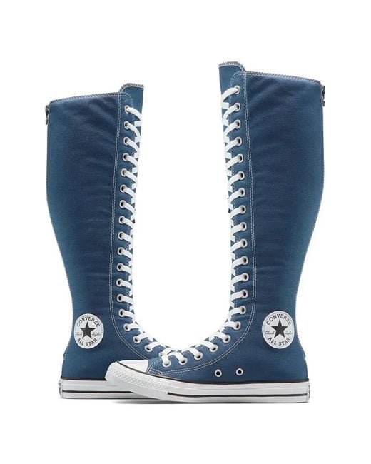 Converse Chuck Taylor Lace-Up Knee-High Sneakers in Blue | Lyst UK