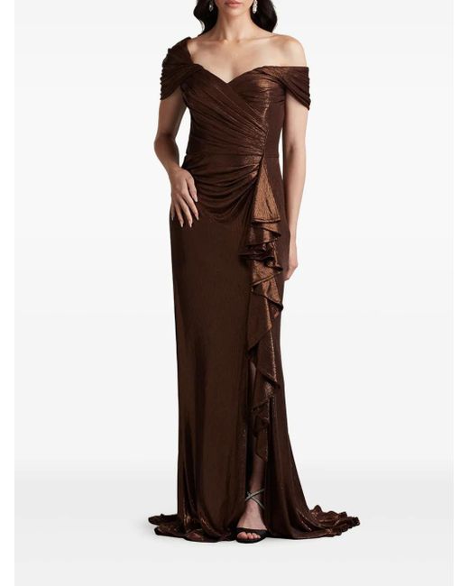 Tadashi Shoji Drea Dress in Brown | Lyst