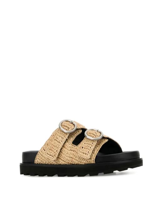 Jil Sander Crochet Slides in White | Lyst