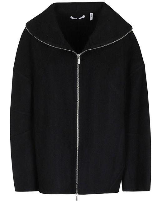 Helmut Lang Cocoon Zip-Up Jacket in Black | Lyst
