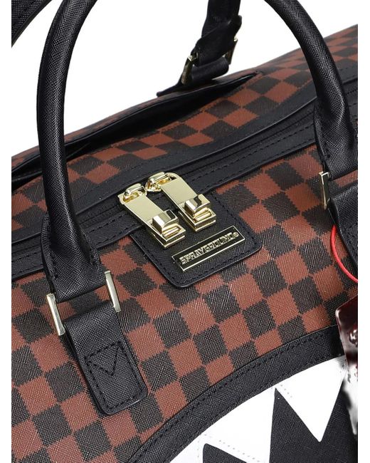Sprayground Checkerboard-Pattern Holdall in Red | Lyst UK