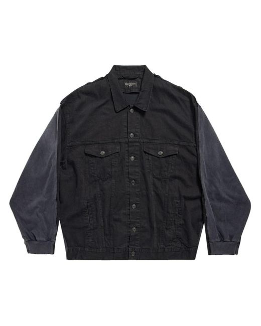 Balenciaga Tape Type Oversize Hybrid Jacket in Blue | Lyst