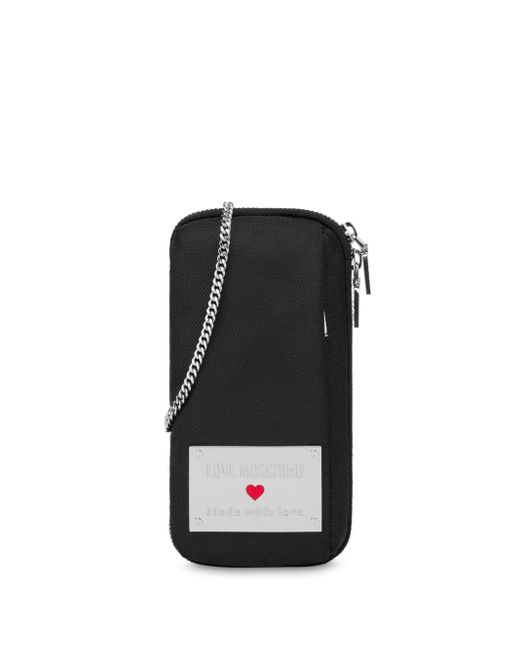 Love Moschino Logo Phone Case in Black | Lyst UK