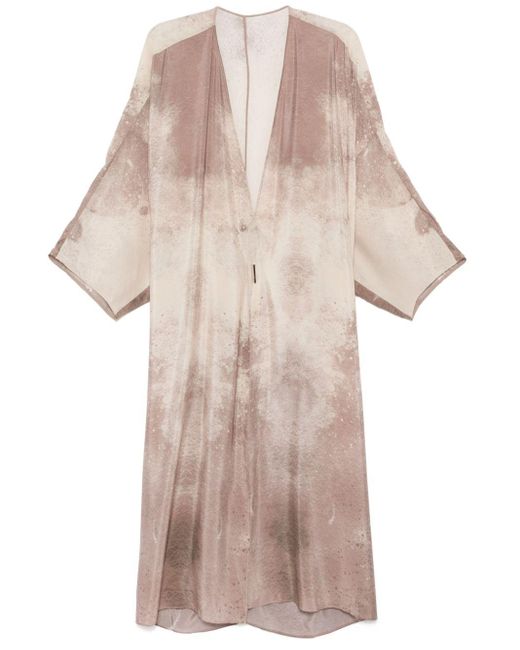 YANGKEHAN Mesh Coat in Natural | Lyst