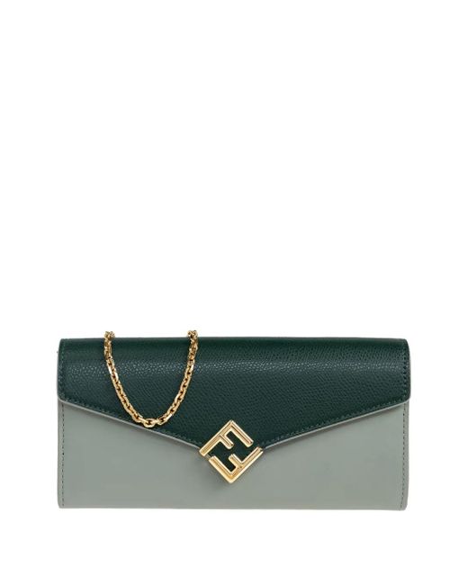 Fendi Chain-Strap Leather Mini Bag in Green | Lyst