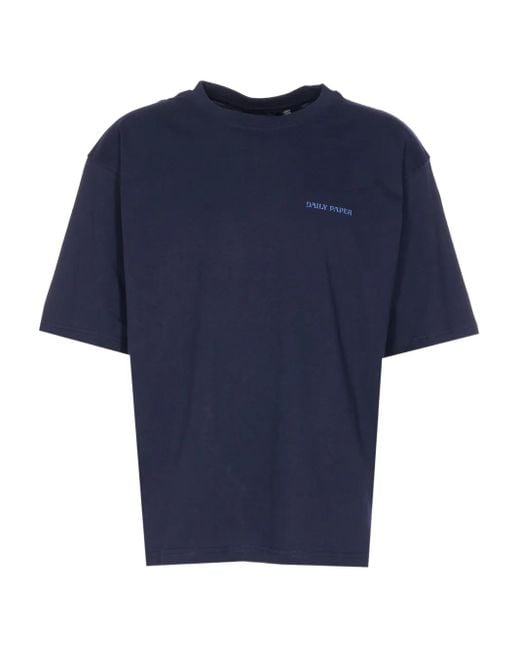 Daily Paper Logo-Print T-Shirt in Blue | Lyst UK