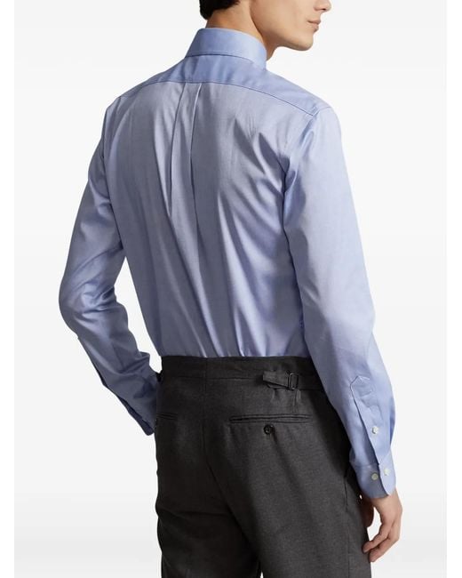 Polo Ralph Lauren Flap-Pocket Buttoned Shirt in Blue for Men | Lyst UK
