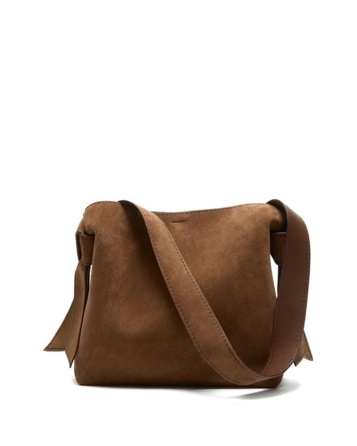 Acne Studios Musubi Knot-Detail Shoulder Bag in Brown | Lyst UK