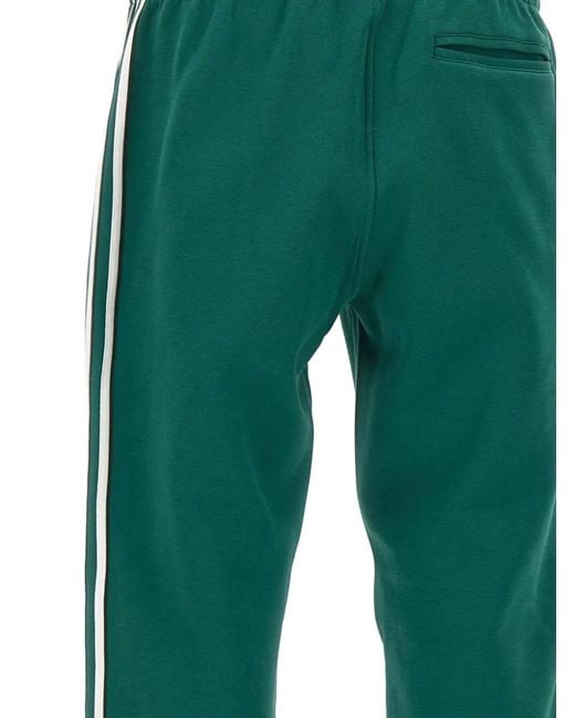 adidas Triple-Stripe Logo Trousers in Green for Men | Lyst UK