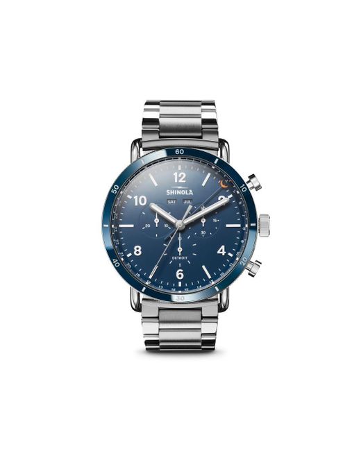 Shinola Canfield Sport Chronograph 45mm in Blue for Men | Lyst Shinola Canfield Sport Chronograph 45mm in Blue for Men | Lyst