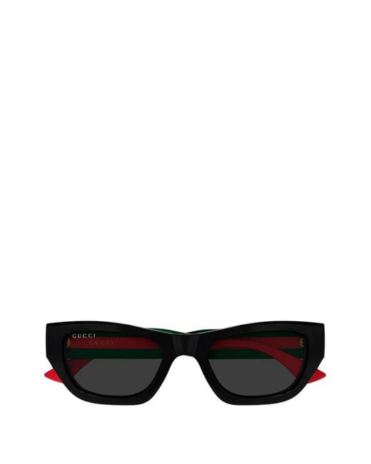 Gucci Stripe Logo Sunglasses in Black | Lyst UK