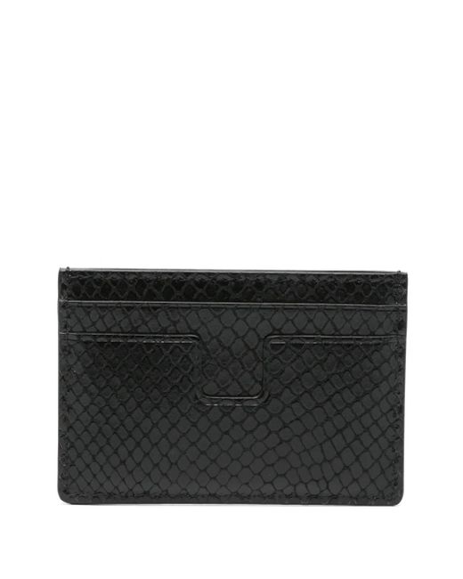 Tom Ford Python-Print Card Holder in Black for Men | Lyst