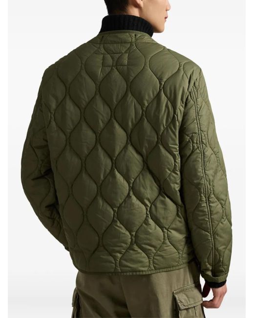 Polo Ralph Lauren Quilted Jacquard Jacket in Green for Men | Lyst UK