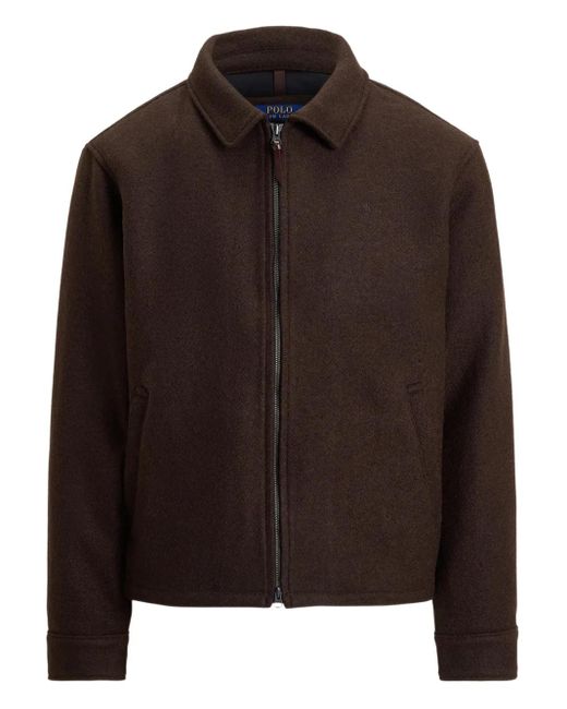 Polo Ralph Lauren Zip-Front Jacket in Brown for Men | Lyst