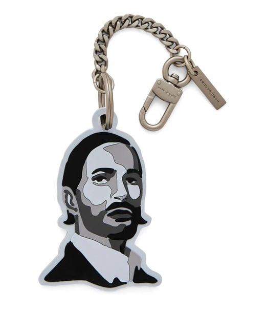 Marc Jacobs Face Charm Key Holder in White | Lyst