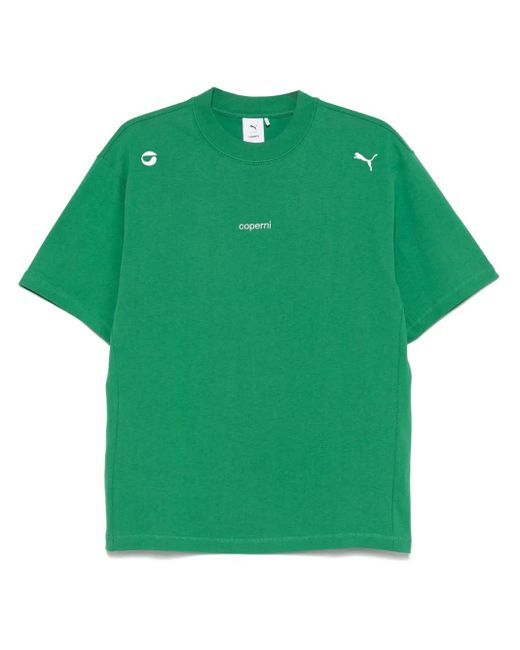 Coperni X Puma Logo-Embroidered T-Shirt in Green | Lyst