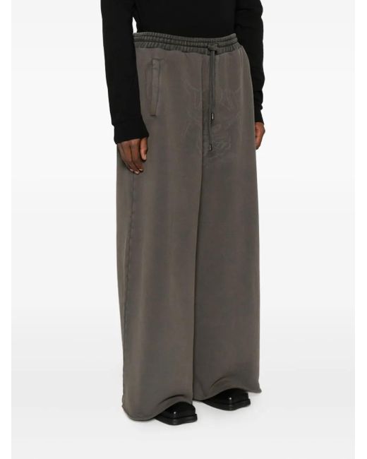 LỰU ĐẠN Bontan Raw-Cut Fleece Track Pants in Gray for Men | Lyst