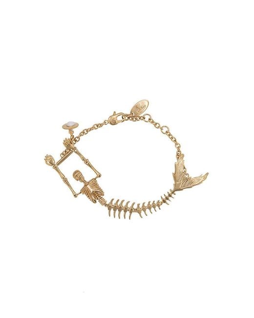 Vivienne Westwood Ariel Skeleton Bracelet in Metallic | Lyst