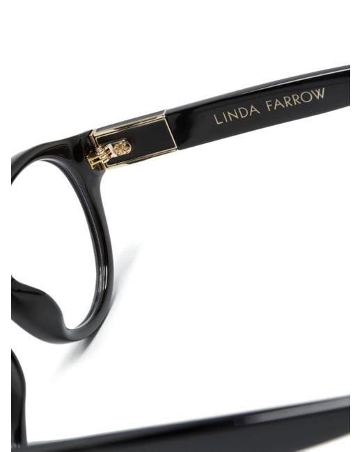 Linda Farrow Musa Pantos-Frame Glasses in Black | Lyst