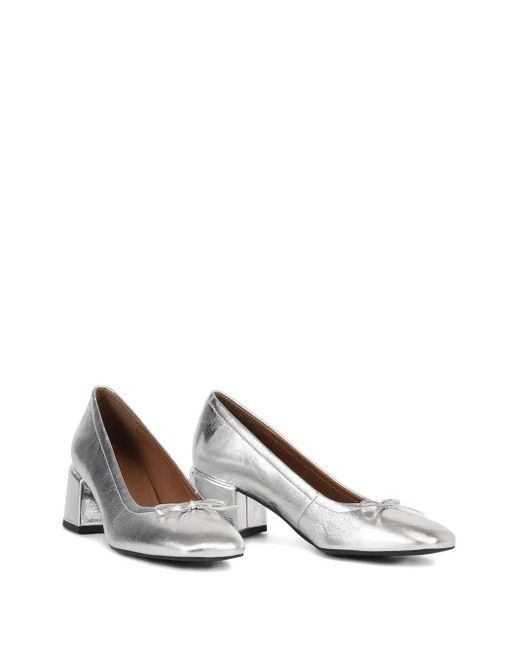 Vagabond Shoemakers Adison Bow-Detail Block-Heel Pumps in Gray | Lyst